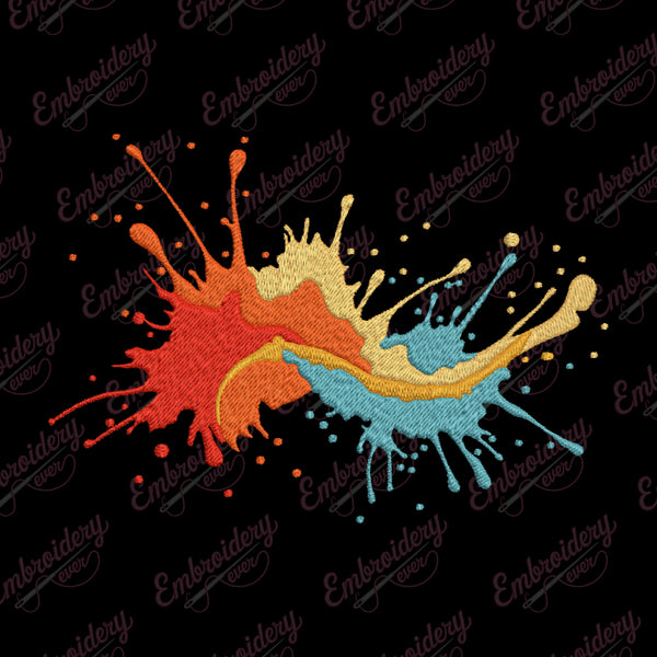 Color Splash Embroidery Design – EmbroideryEver